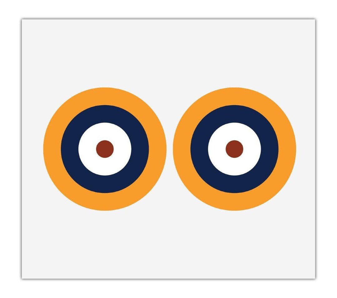 2 X Raf Type A1 Roundel Circle Car Van Lorry Vinyl Self Adhesive ...