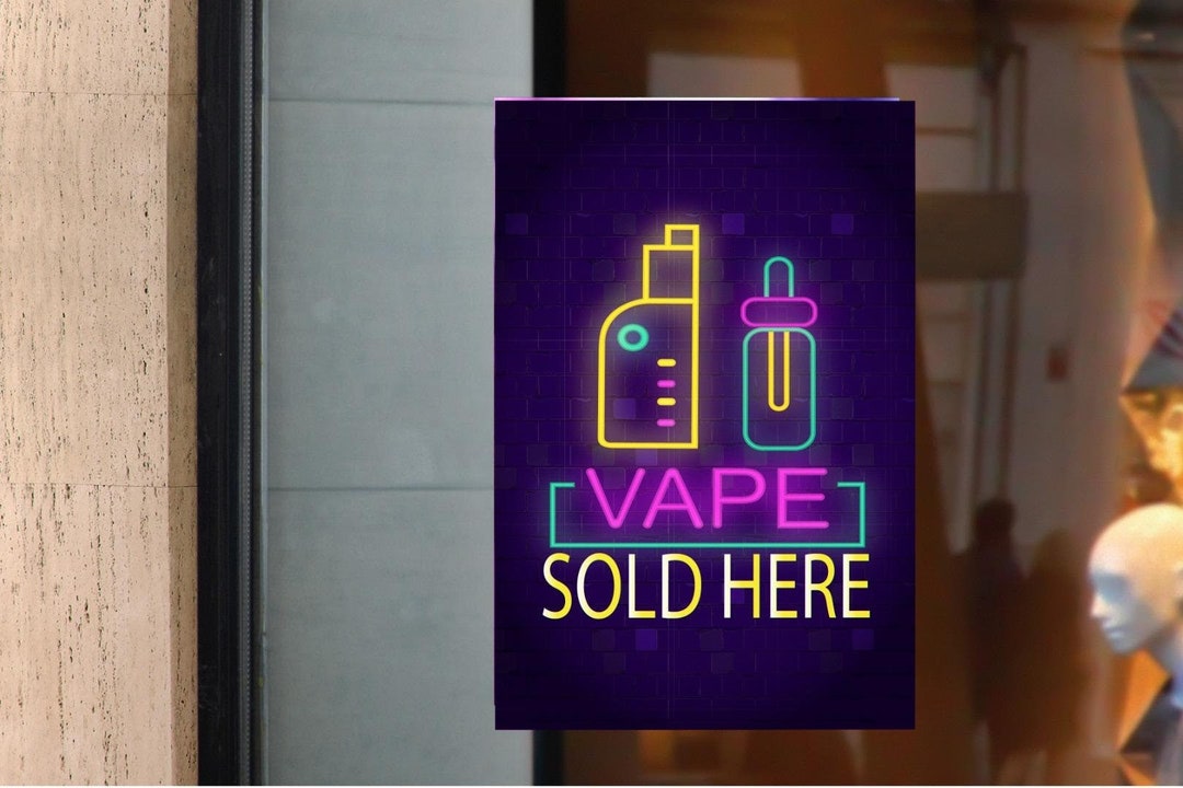 Vape Sold Here Stickers Window Cabinets Outdoor Stickers Waterproof ...