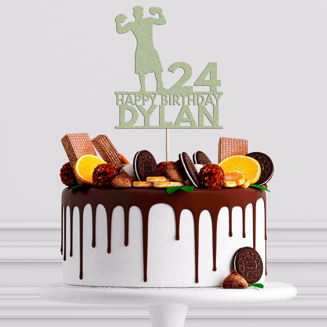 Boxing Cake Topper Personalised Boxing Champion Cake Topper Decoration ...