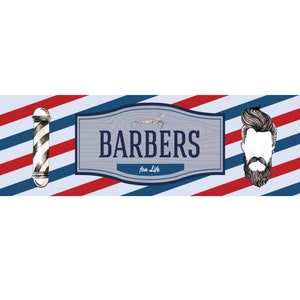 Custom Barber Shop Sign Personalised Window Banner Any Text & Logo ...