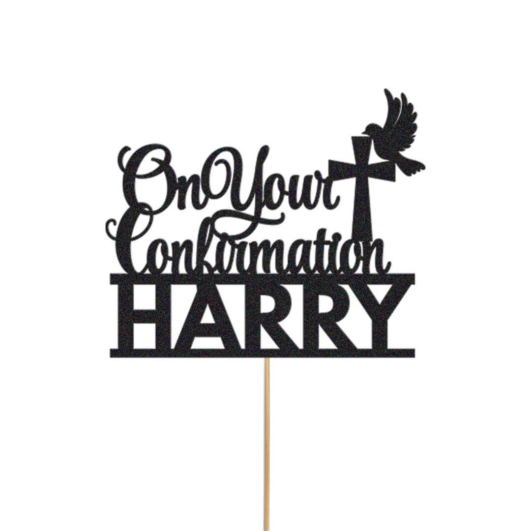 Personalised Confirmation Topper on Your Confirmation Dove Cake Topper ...
