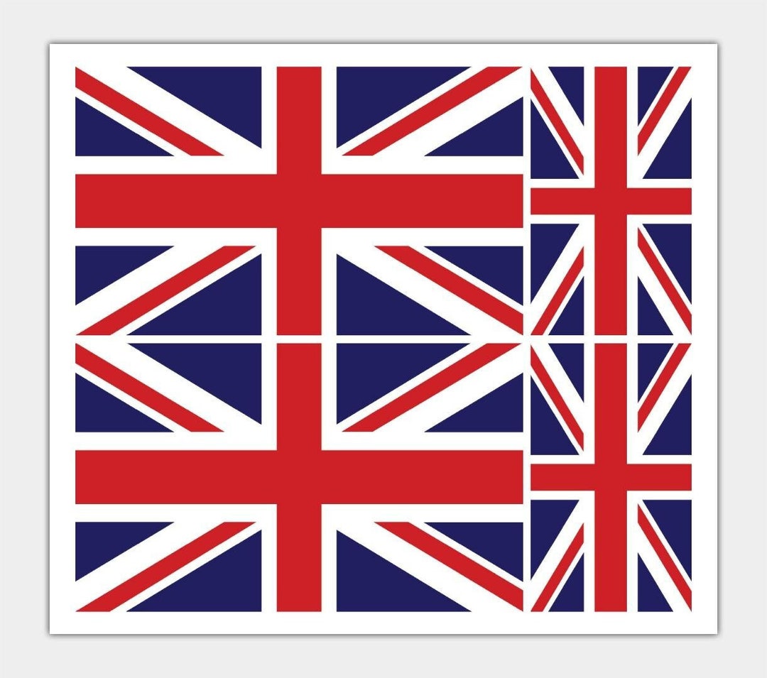 4 X Union Jack British Flag Stickers for Car Van iPad Laptop Self ...