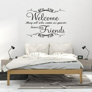 Welcome Guests Wall Art Sticker Hallway Living Room Quote Vinyl Decal ...