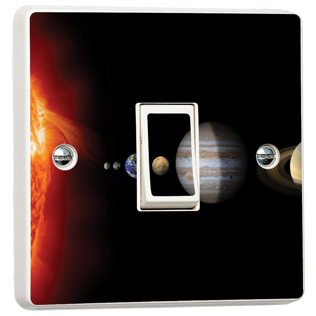 Planets Space Solar System Light Switch Sticker Cover Vinyl Skin Wall ...