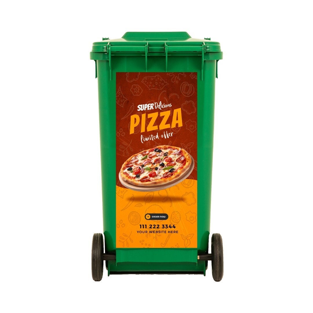 Custom Commercial Bin Sticker Large Bin Sticker Personalised Bin Sign ...