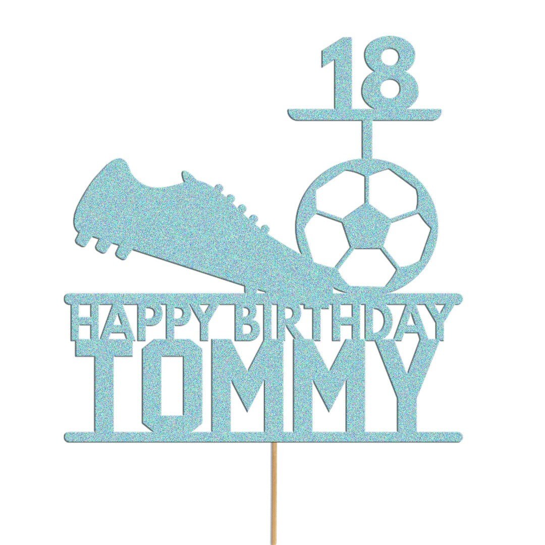 Football Boot Cake Topper Perfect Striker Birthday Decoration With ...
