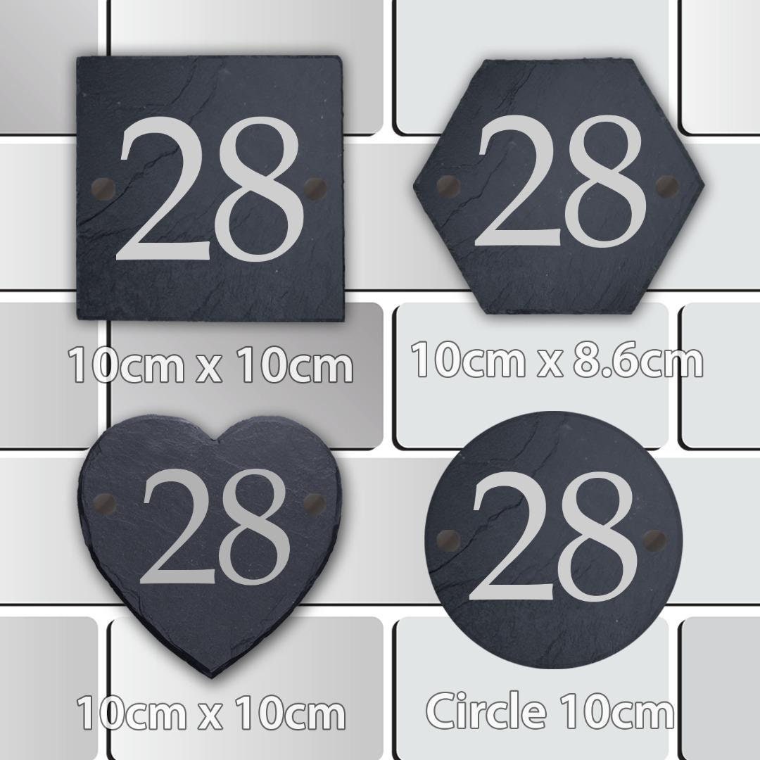 Personalised Slate Plaque House Door Gate Number Sign Laser Engraved ...