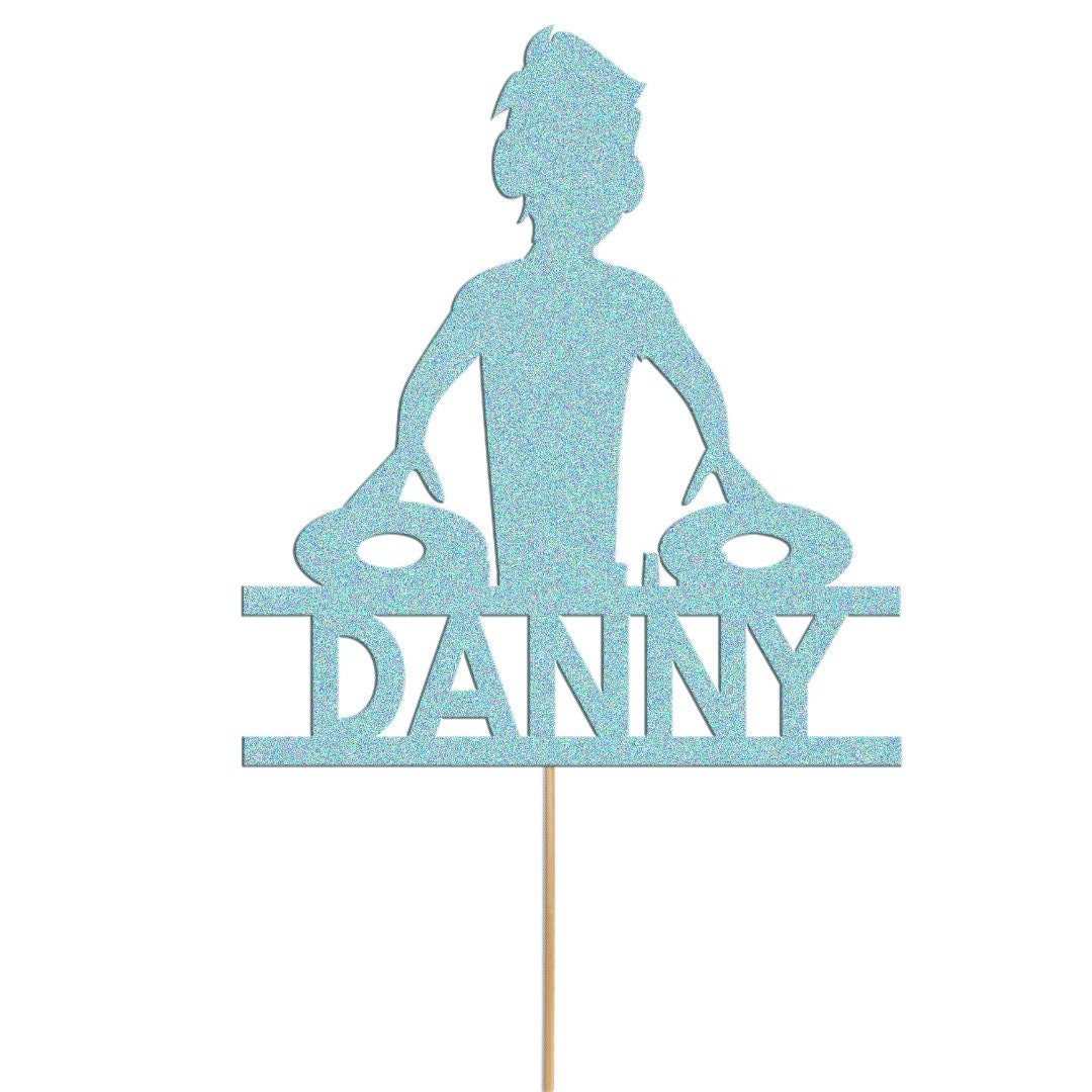 Custom Dj Cake Topper Personalised Music Decks Birthday Decor Any Name ...
