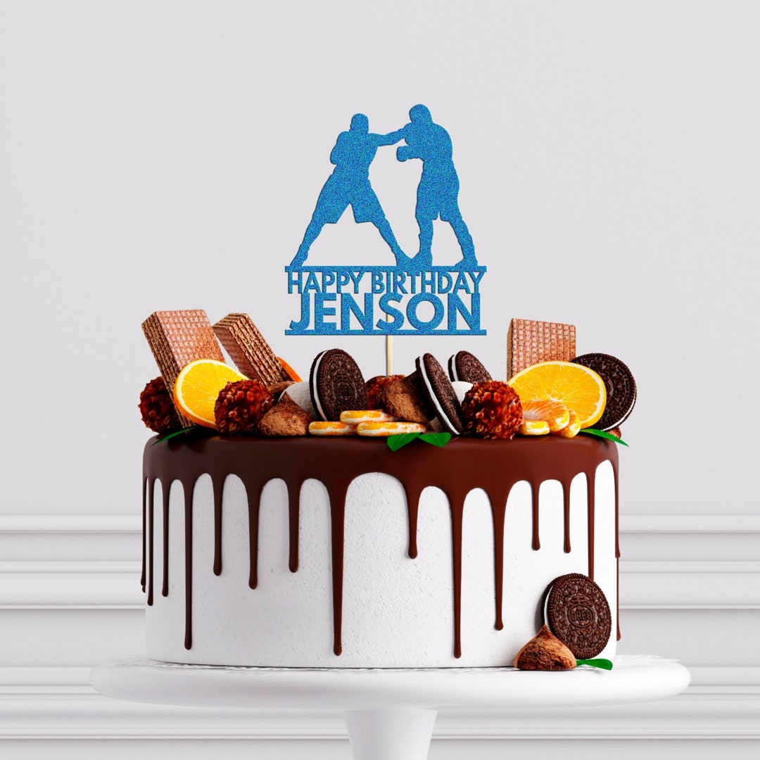 Boxing Boxers Cake Topper Personalised Sparing Cake Topper Decoration ...