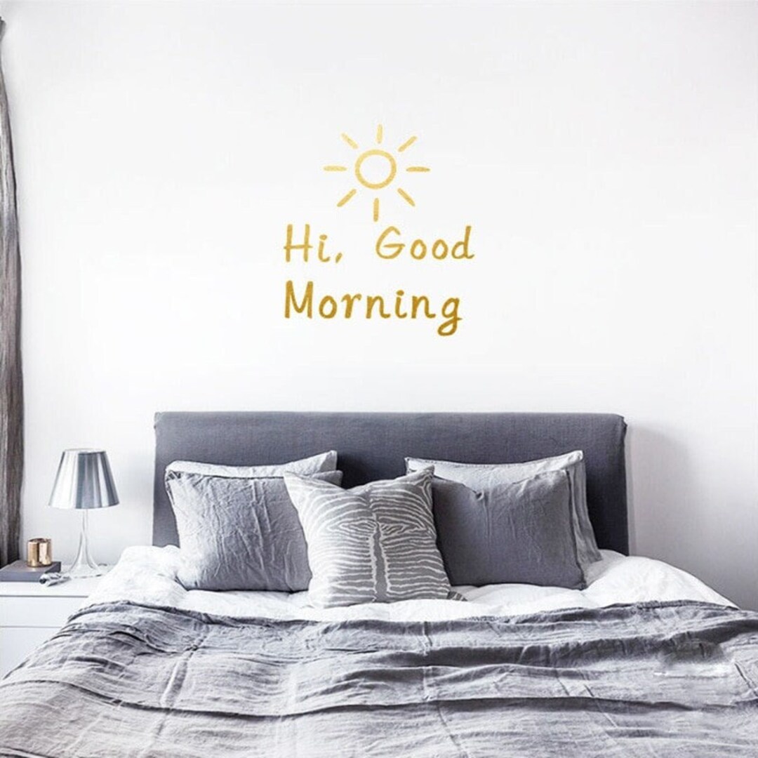 Good Morning Sunshine Wall Art Stickers Bedroom Bathroom Home Decor ...