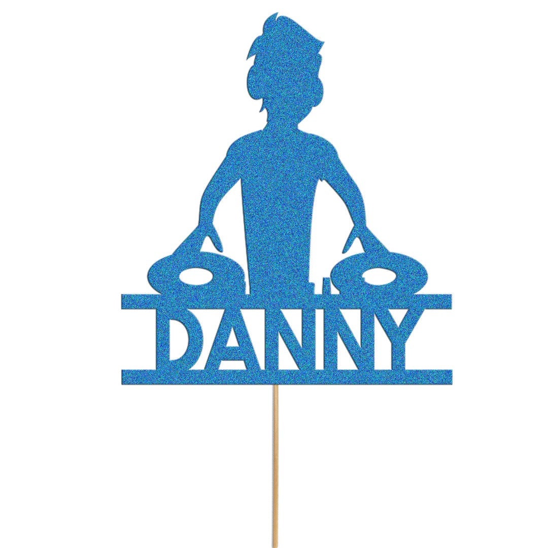 Custom Dj Cake Topper Personalised Music Decks Birthday Decor Any Name ...