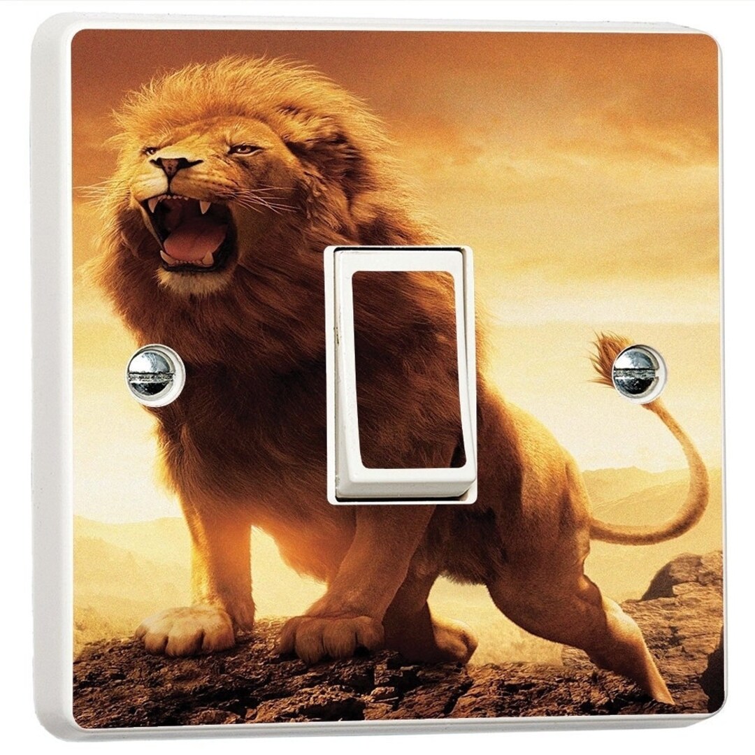 Lion King Roar Light Switch Sticker Cover Vinyl Skin Wall Decal Decor ...
