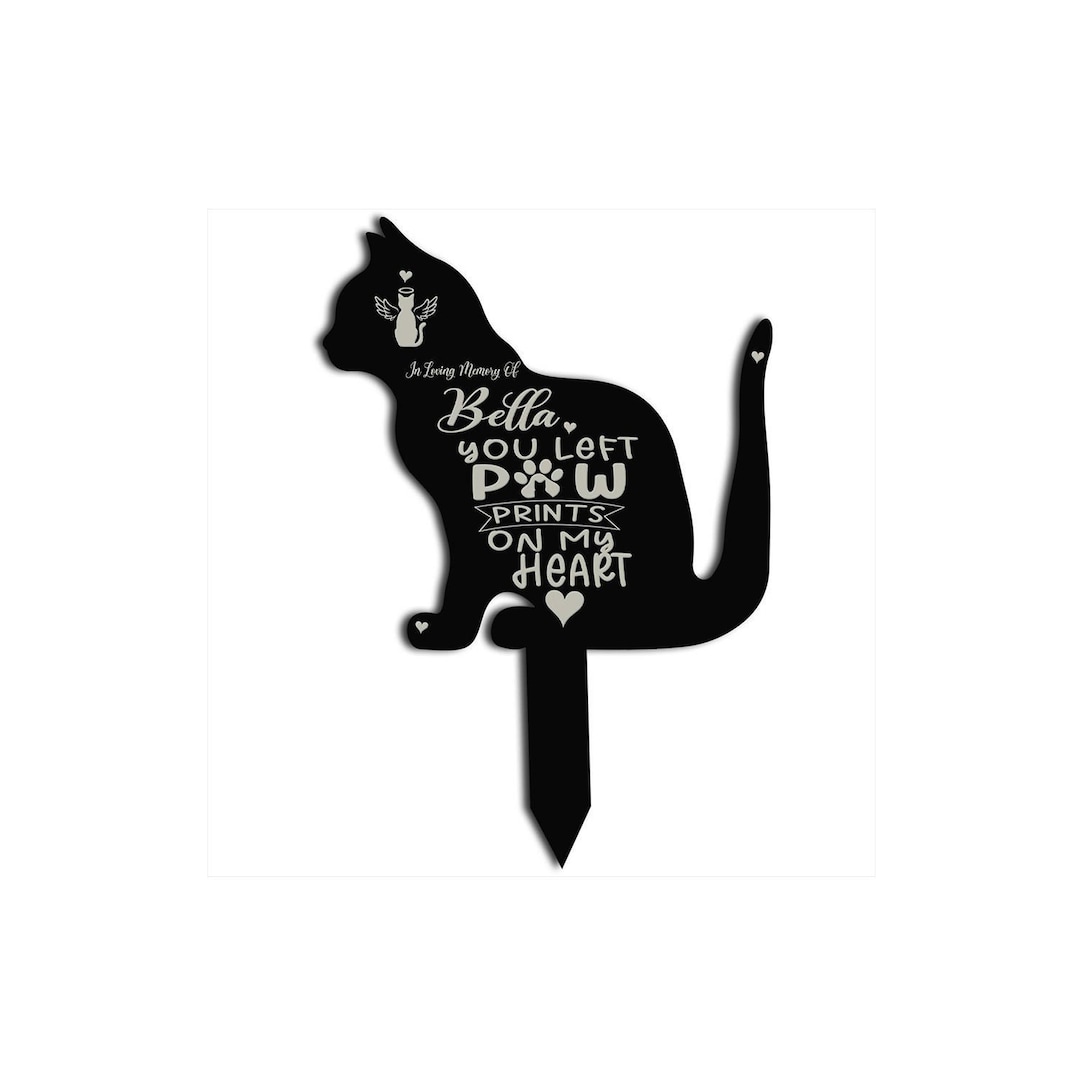 Personalised Pet Memorial Plaque Cat Memorial Grave Marker Custom Cat ...