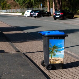 2x Sheets Beach Wheelie Bin Sticker Dustbin Sticker Self Adhesive ...
