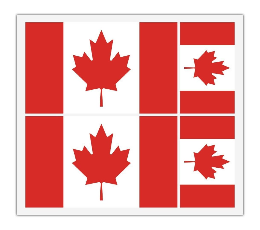 4 X Canadian Canada Flag Vinyl Car Van iPad Laptop Sticker - Etsy