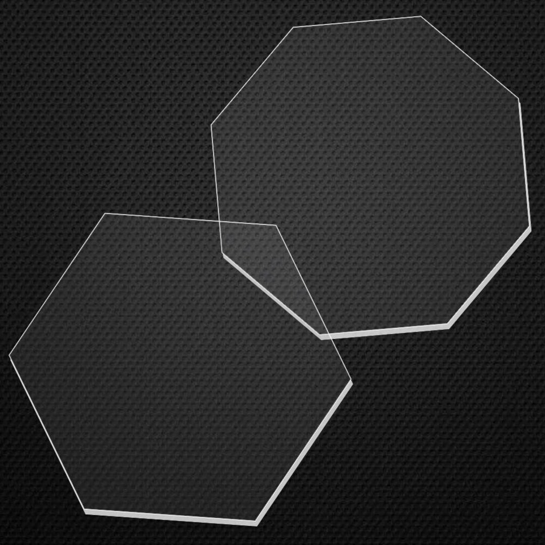 2 Acrylic Ganaching Plates Hexagon Octagon Shape Ganache Cake ...