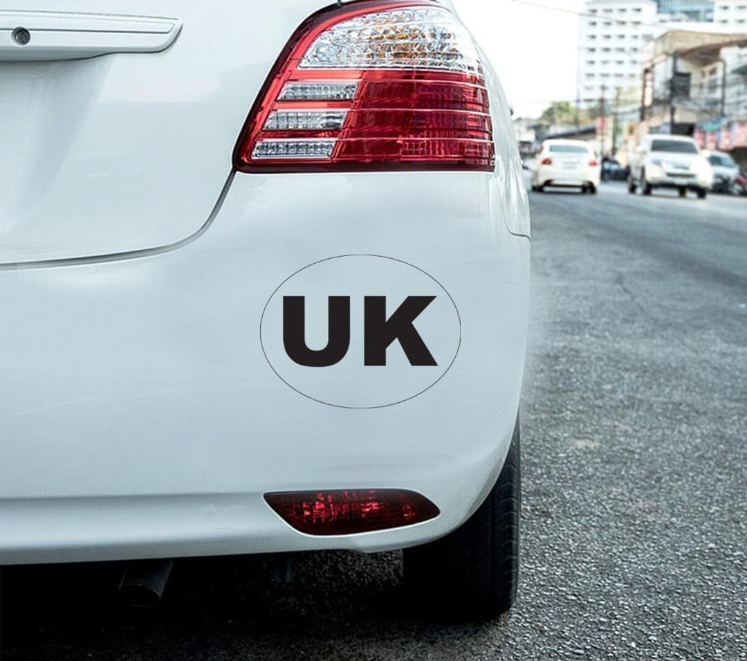 2x Uk Oval Car Sticker Car Truck Lorry Vinyl Uk Self Adhesive Stickers ...
