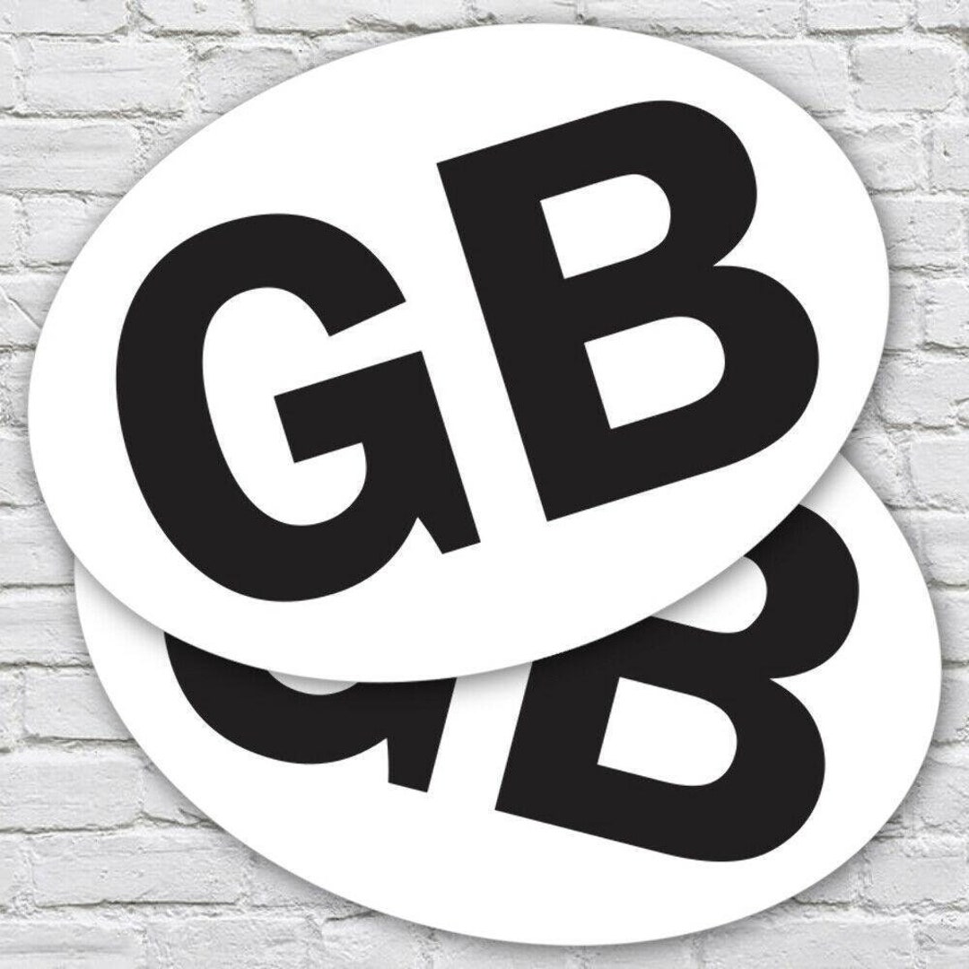 2 X GB Car Stickers Oval Euro Car Van Lorry Vinyl Self Adhesive Gb ...
