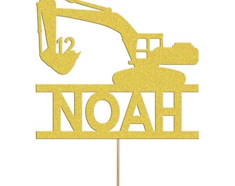 Custom JCB Digger Cake Topper, Construction Cake Topper, Digger Cake ...