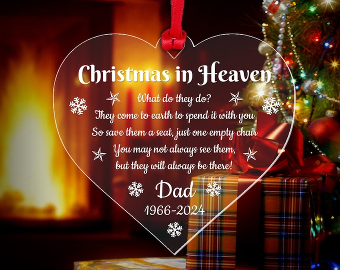 Personalised Memorial Christmas Bauble Tree Decoration Perfect Way to ...