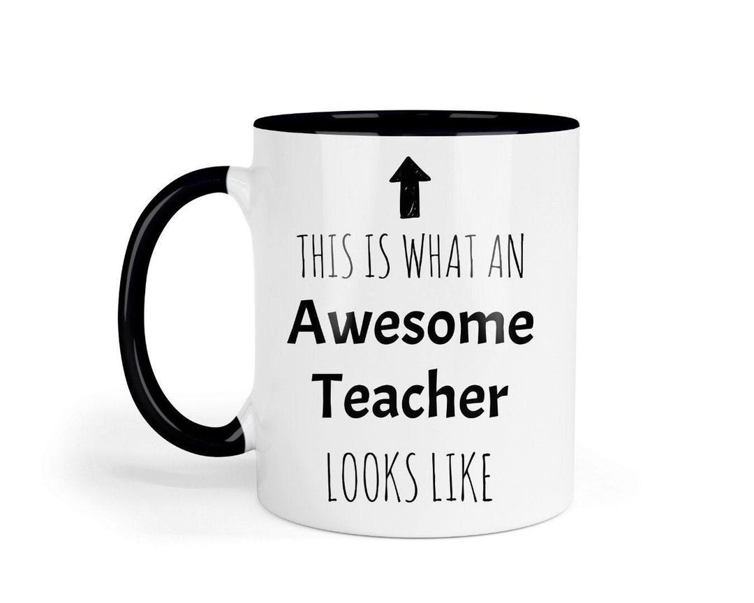 This is What an Awesome Teacher Looks Like Mug & Coaster Set A Perfect ...