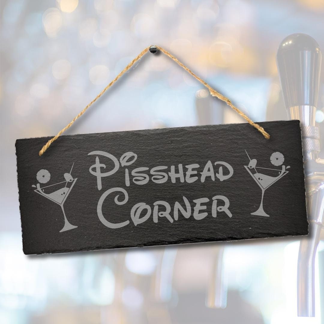 Home Bar Hanging Slate Sign Funny Bar Pub Plaque Humorous Alcohol ...