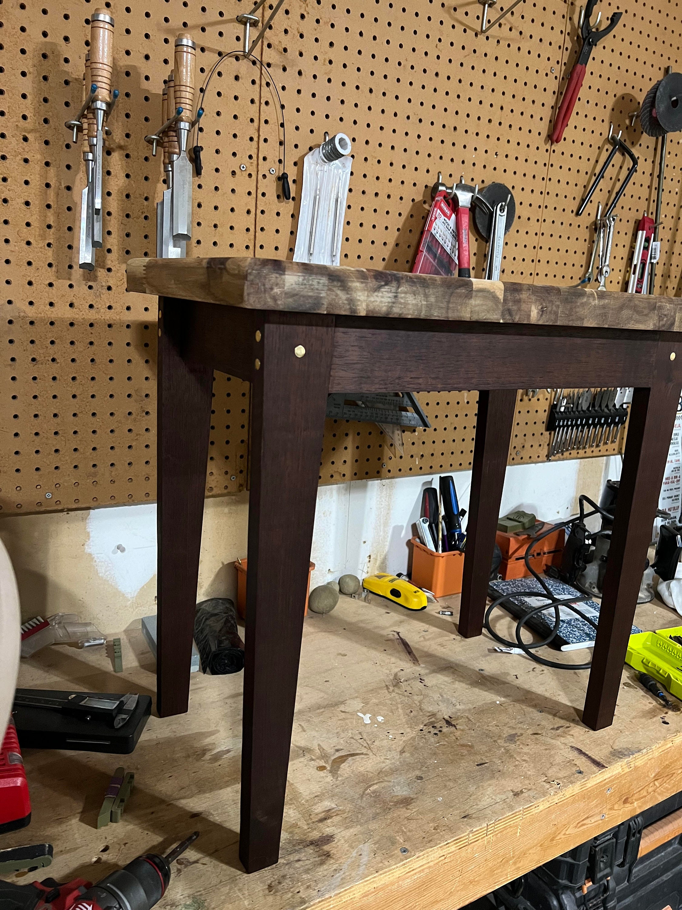 Peruvian Walnut and Maple Butcher Block End Table - Etsy