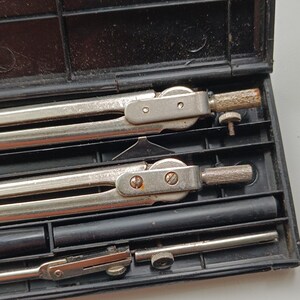 Drawing Set of Compasses.case Drafting Engineer.vintage Ussr.original ...