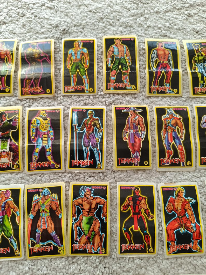 Gum Stickers Tekken Kolej.full Set Collection.rare.45 Pieces.new ...