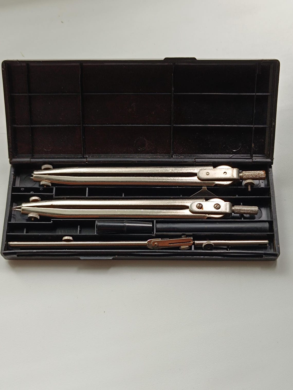 Drawing Set of Compasses.case Drafting Engineer.vintage Ussr.original ...
