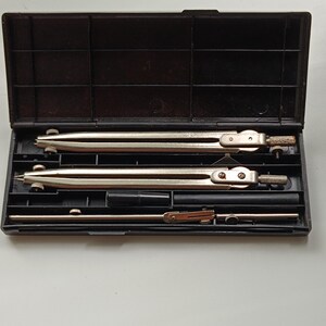 Drawing Set of Compasses.case Drafting Engineer.vintage Ussr.original ...