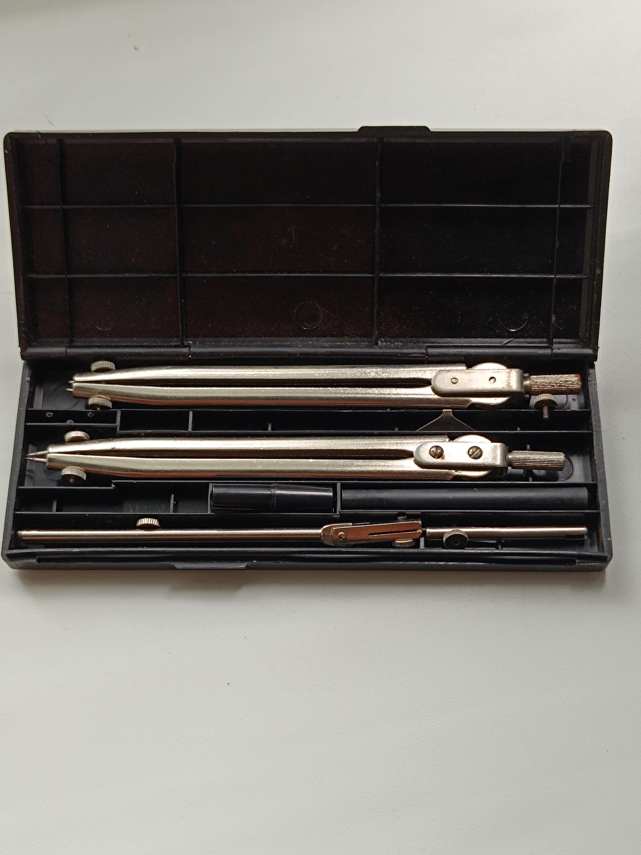 Drawing Set of Compasses.case Drafting Engineer.vintage Ussr.original ...