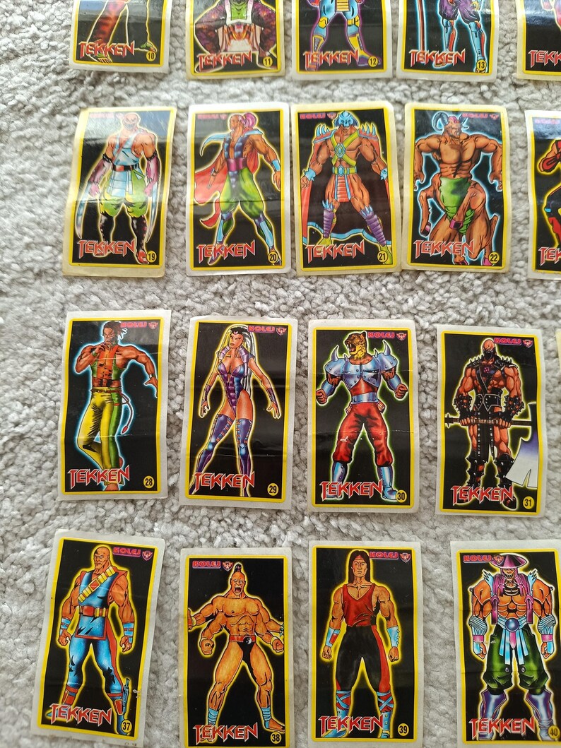 Gum Stickers Tekken Kolej.full Set Collection.rare.45 Pieces.new ...