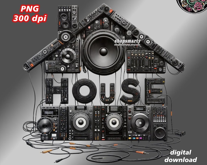 House Music Club Dj Equipment Mix Disco Tribal Musical Theme High ...