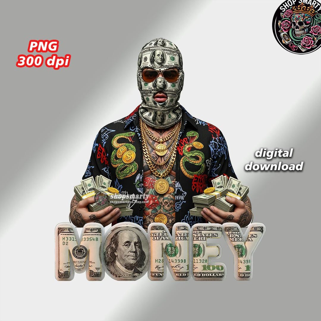 Money T-shirt Design, Money Png, Money Graphic Tee, Money Art for T ...