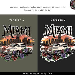Miami T Shirt Design, Miami Png Downloads, Vintage Tattoo Style ...