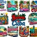 Cuba Havana 20 PNG Bundle Vibrant Digital Art Colorful Print Home Decor ...