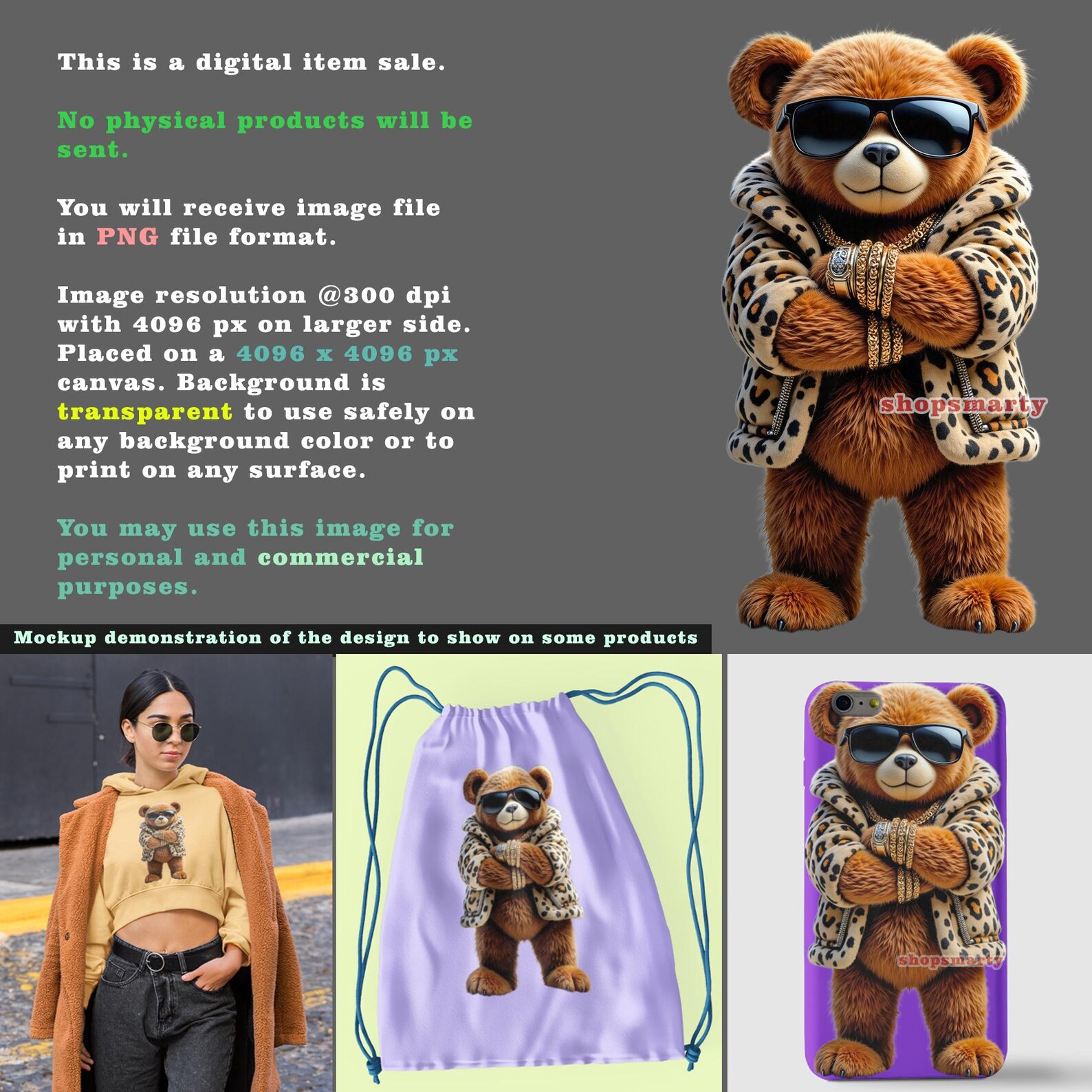 Gangster Bear PNG, Hip Hop Teddy Bear Png, Rich Gangster Teddy Bear Png ...