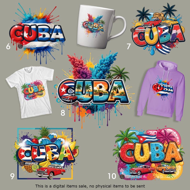 Cuba Download Png Bundle, Cuba Clipart Images T-shirt Design, Cuban ...