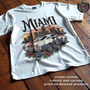 Miami T Shirt Design, Miami Png Downloads, Vintage Tattoo Style ...