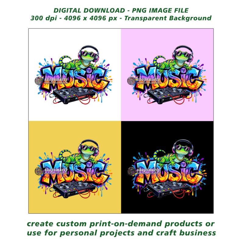 DJ Logo Png Download, Vibrant Graffiti Style Graphic Shirt, Dj ...