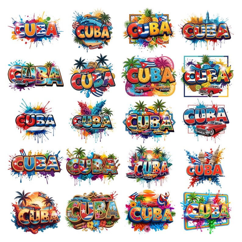 Cuba Download Png Bundle, Cuba Clipart Images T-shirt Design, Cuban ...