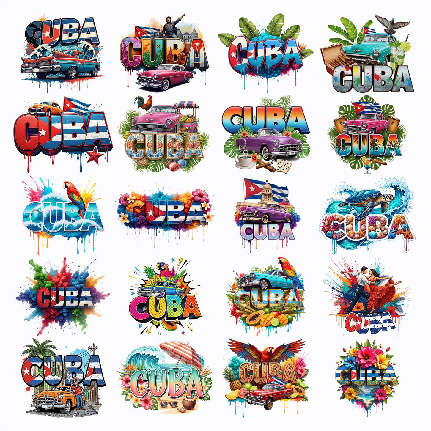 Cuba Digital Prints, Cuban Art Png Downloads, Vibrant Latin Cliparts ...