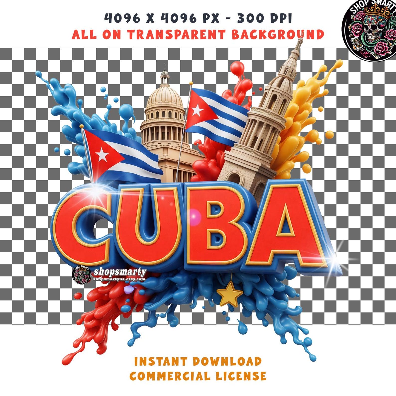 Cuba Download Png Bundle, Cuba Clipart Images T-shirt Design, Cuban ...