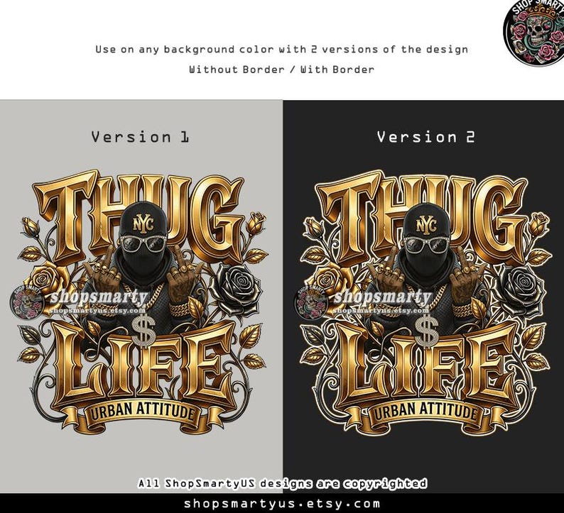 Thug Life T-shirt PNG, Urban Gangsta Shirt, Cool Gangster Pose, Rapper ...