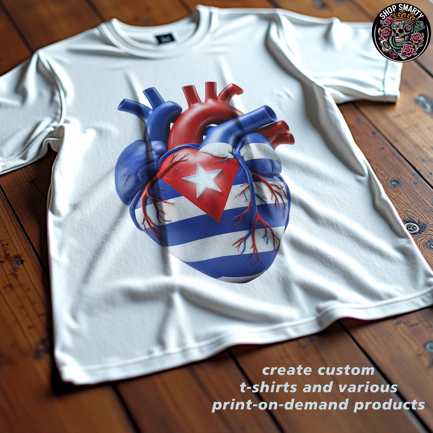 Cuba Flag Heart PNG Download, Cuba T-shirt Design, Cuban Art, Cuban ...