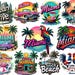Cuba Havana 20 PNG Bundle Vibrant Digital Art Colorful Print Home Decor ...