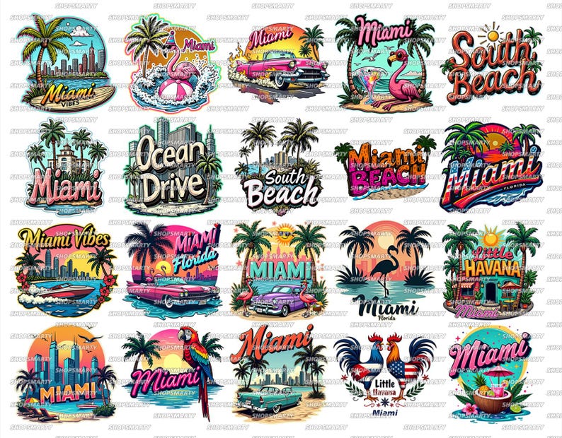 Miami Clipart Florida Png T-shirt Design Little Havana Palm Tree ...