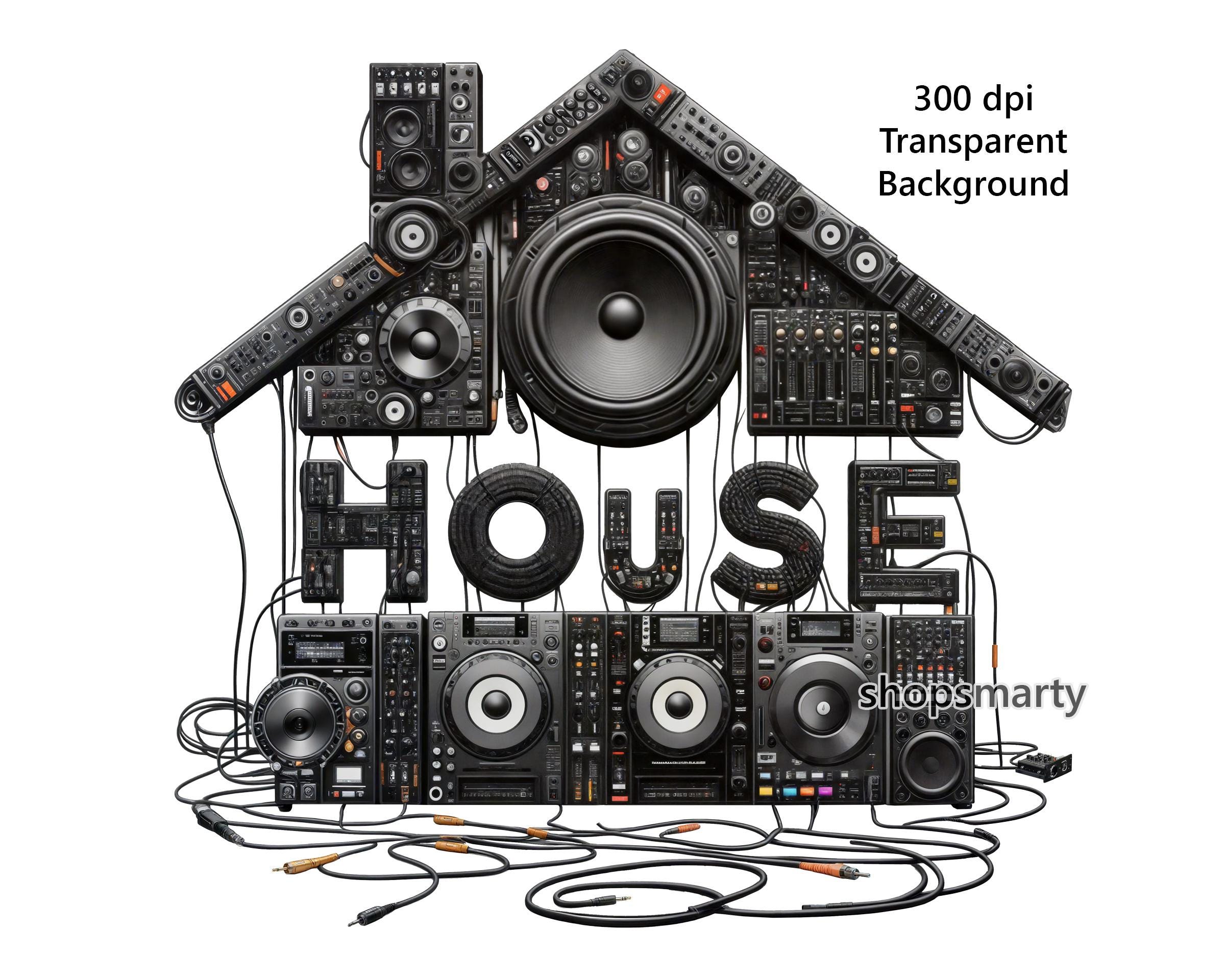 House Music Club Dj Equipment Mix Disco Tribal Musical Theme High ...