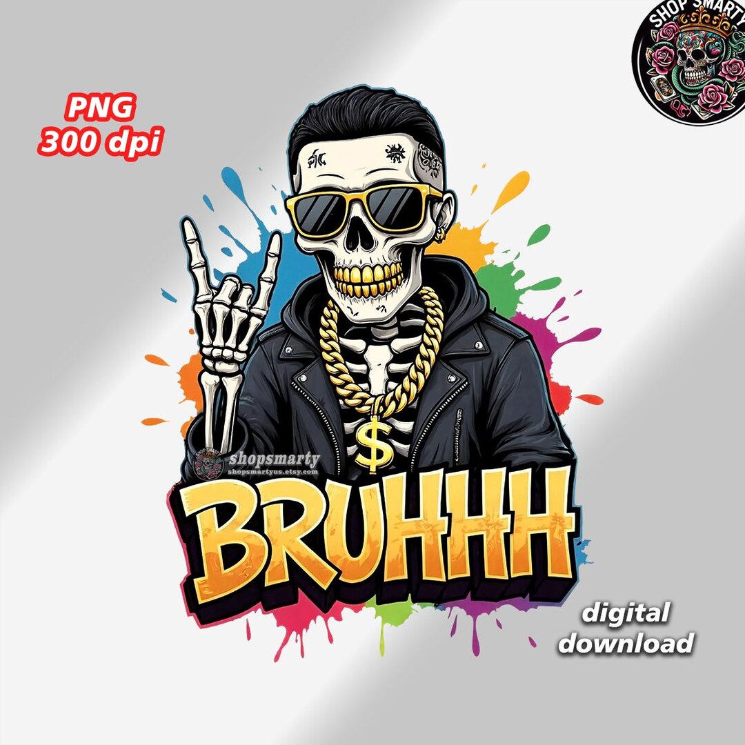 Skull Hip Hop Streetwear Design, PNG Download, Hiphop Png, Skull ...